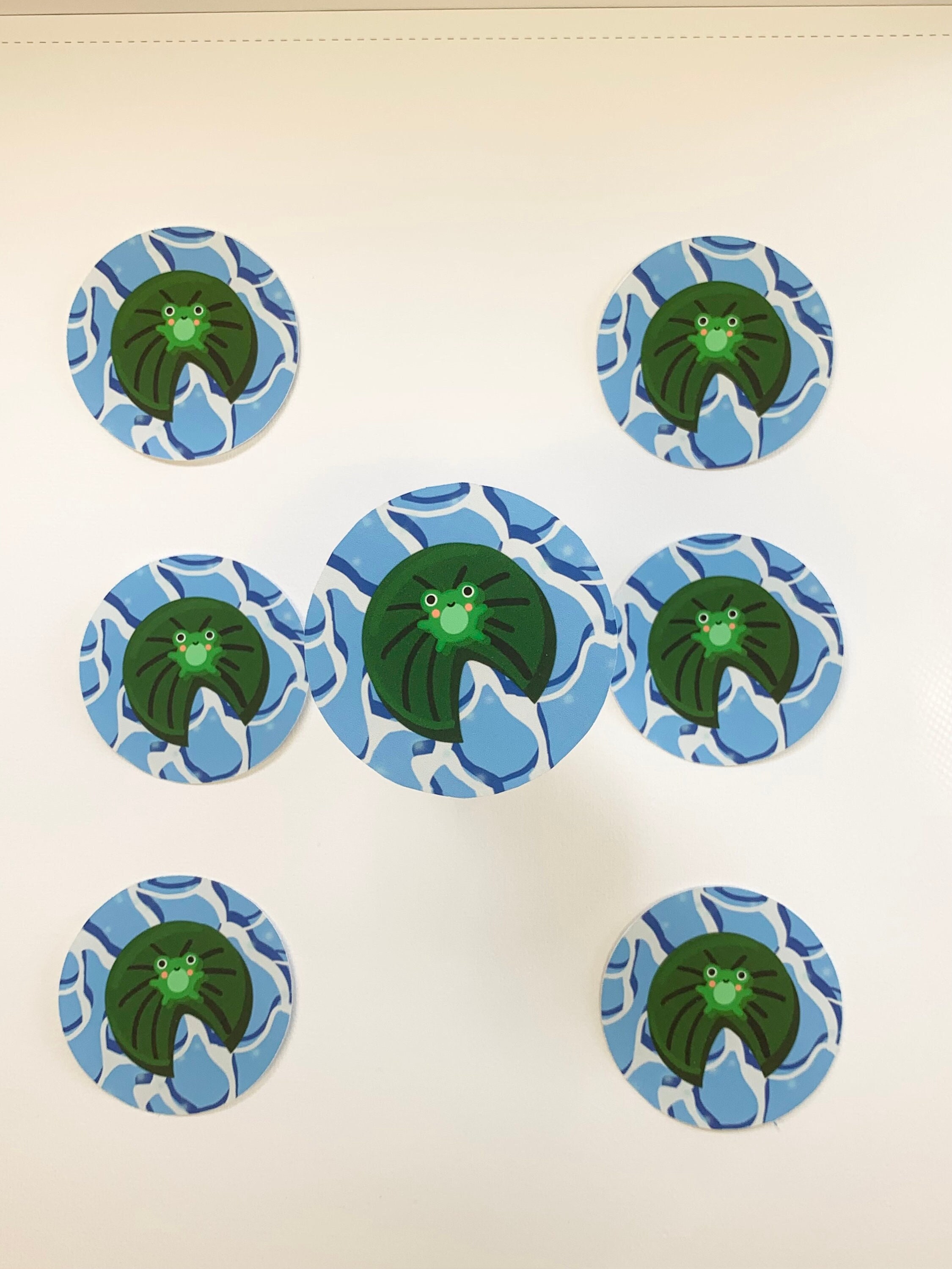 Papercraft LILY PAD FROG Sticker Matte Froggy Sticker Cute Frog on Lily ...