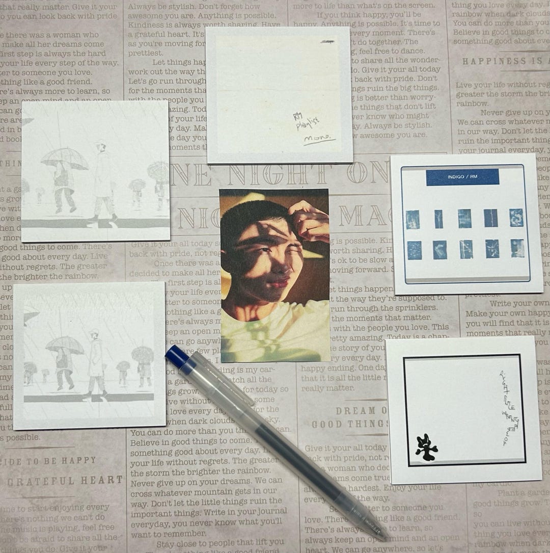 BTS RM Inspired Rap Mixtape Album Sticky Notes Post Its Stationery ...