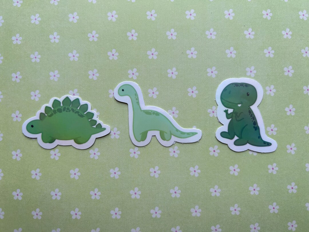 Cute Handmade Dino Dinosaur Sticker Pack Holo Holographic Sticker ...