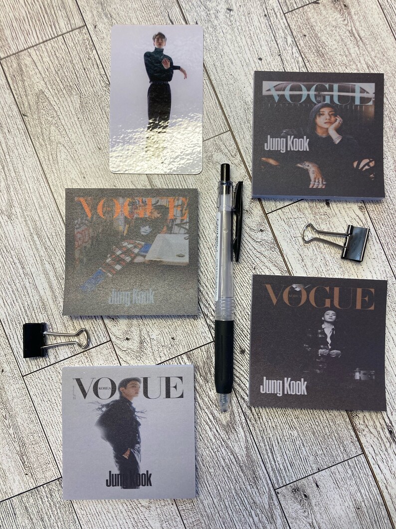 BTS Jungkook Post It Brand Sticky Notes Kpop Stationery Scrapbooking ...