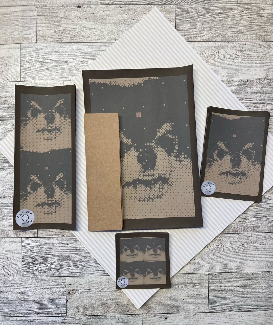 BTS Layover V Taehyung and Yeontan Themed Stationery Sets for Letter ...