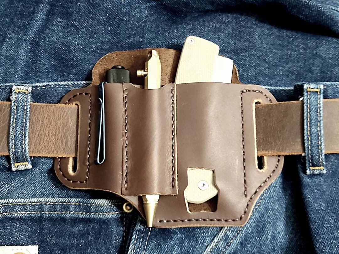 Leather EDC, Multi-tool Belt Sheath, Pocket Tool Organizer, Leatherman ...