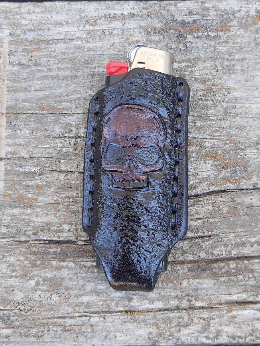 Personalized Leather Lighter Cover / Custom Handmade Bic Sleeve - Etsy