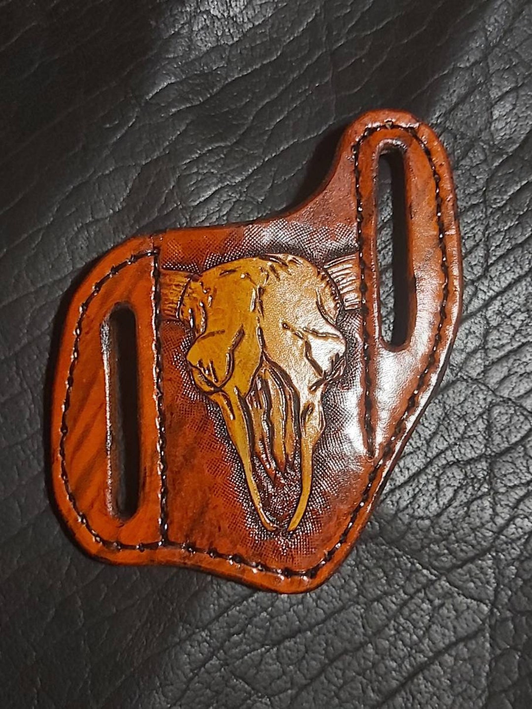 Leather Knife Sheath / Pancake Sheath / Trapper Scabbard / Folding ...