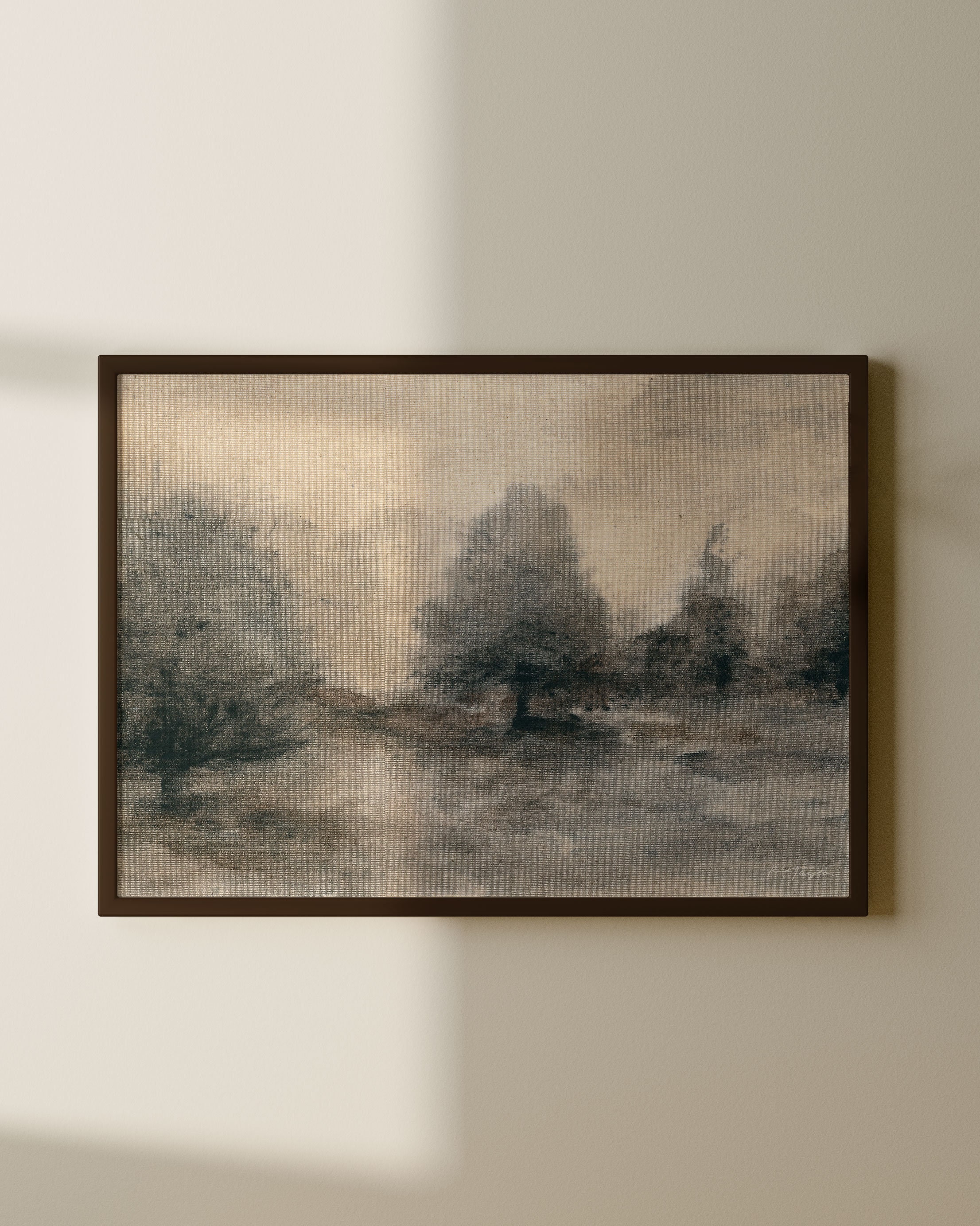 Moody Trees Abstract Landscape PRINTABLE Painting Vintage Style DIGITAL ...