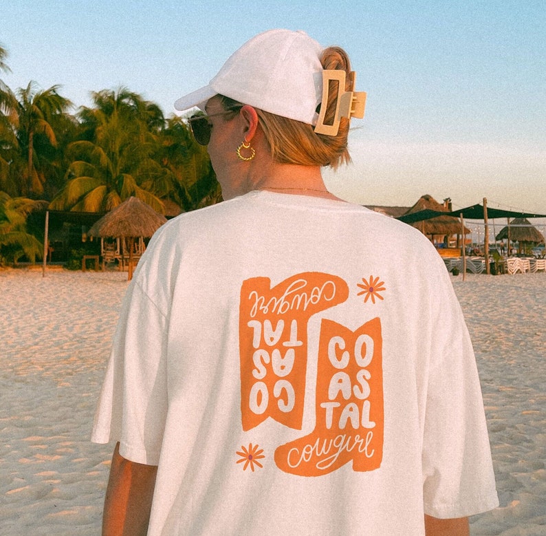Coastal Cowgirl Oversized Shirt Coastal Cowgirl Aesthetic Preppy Tee ...