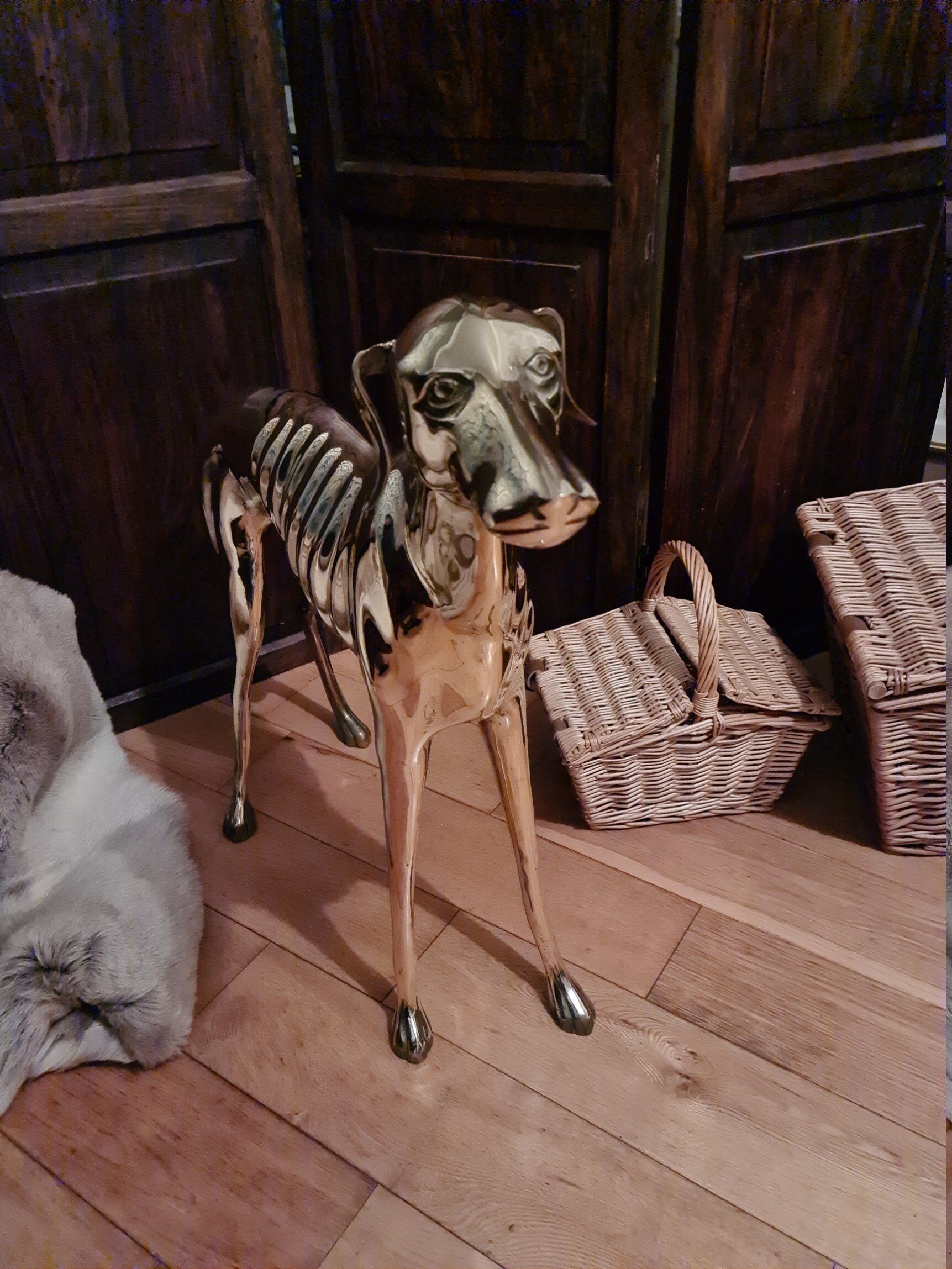 Brass Sculpture of Greyhound- - Etsy