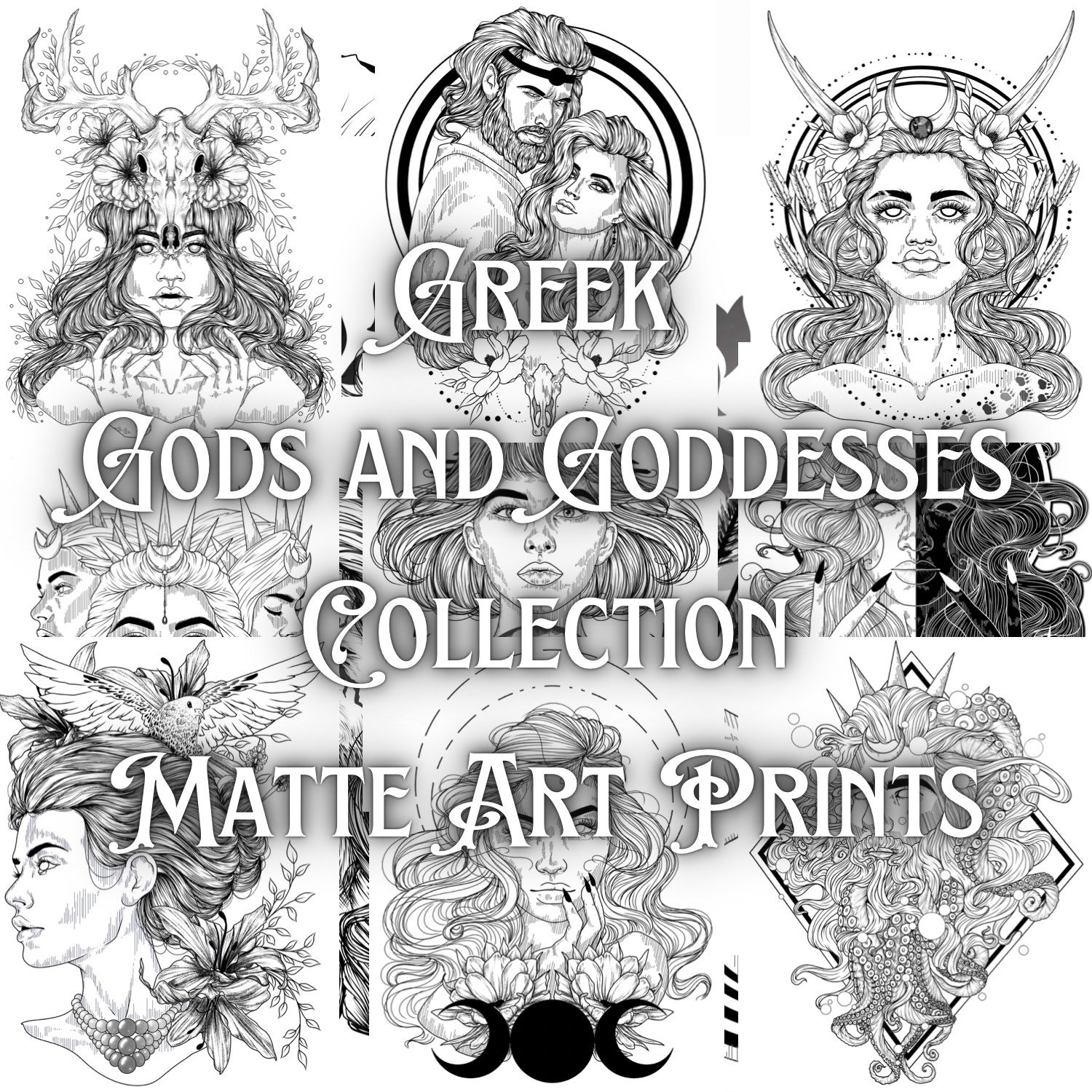 Greek Gods And Goddesses Drawings