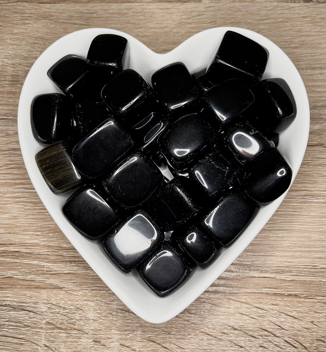 Black Obsidian Tumbles | Obsidian Crystals - Etsy