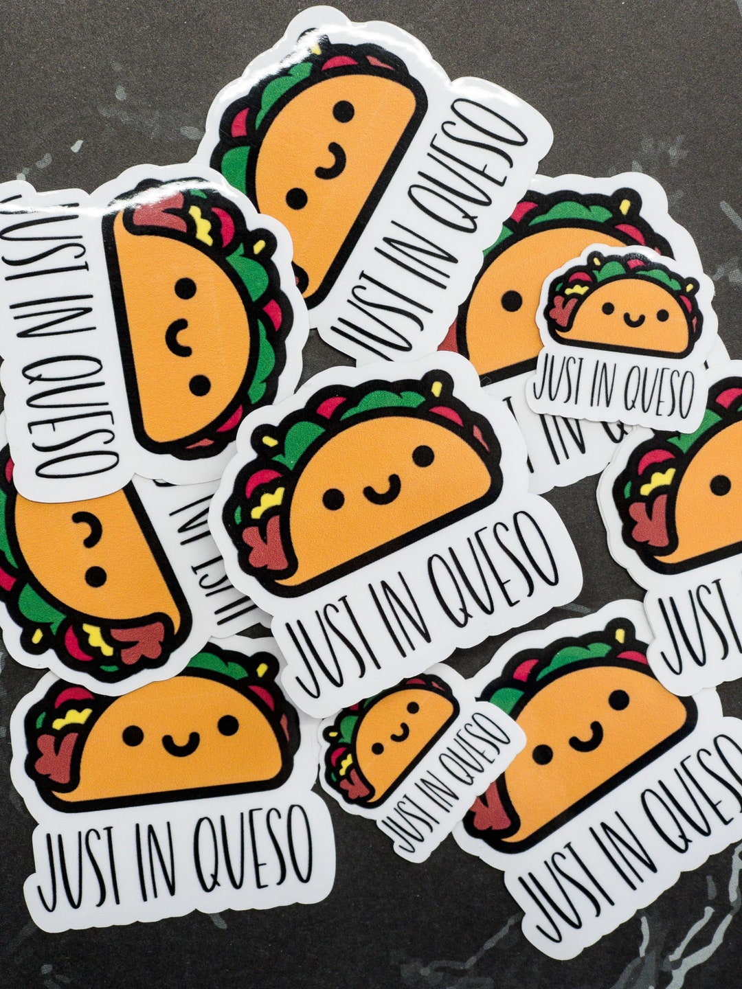 Just in Queso / Waterproof Stickers / Set of 5 - Etsy