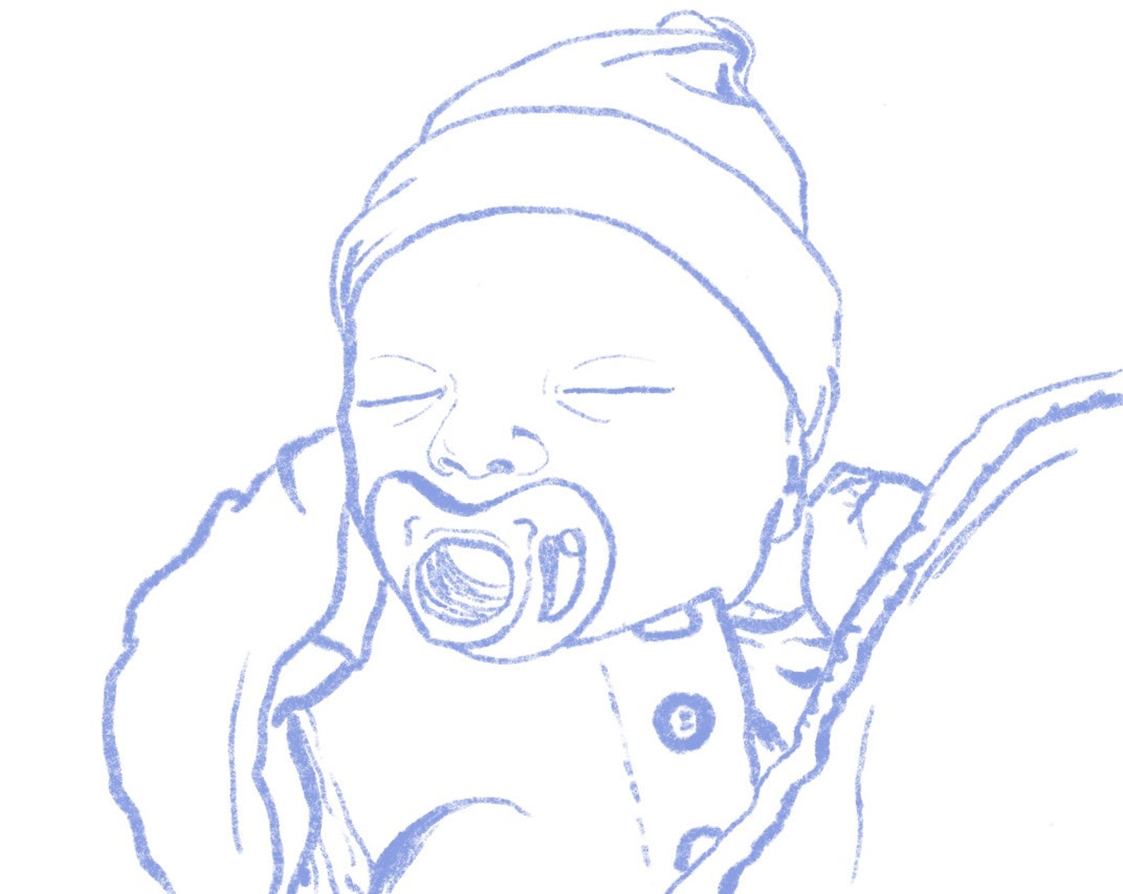 Custom Baby Portrait Line Art - Etsy