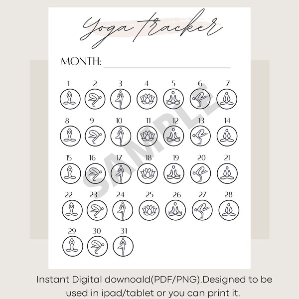 Meditation Tracker Printable - Etsy