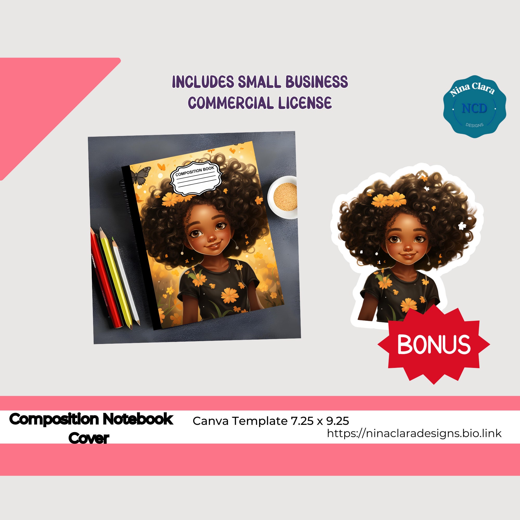 Composition Notebook Cover, Printable Book Cover Bundle, Custom