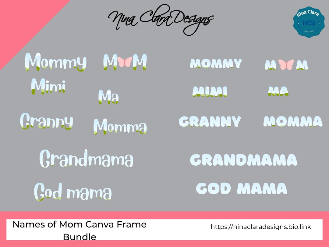 Mom Canva Template, Drag and Drop, Canva Frame Mom Letters SVG ...