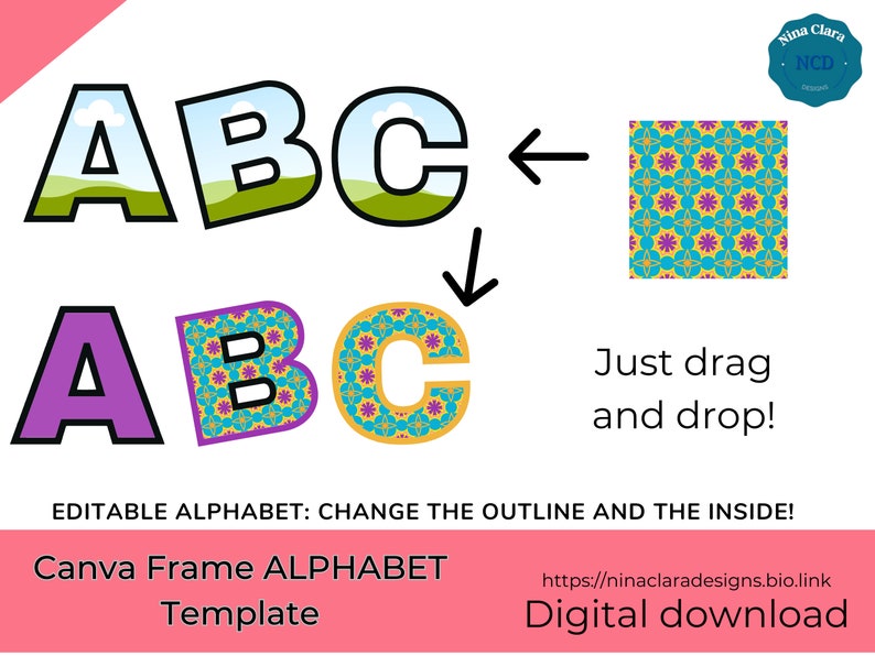 Alphabet Drag and Drop Frame Bundle - Etsy