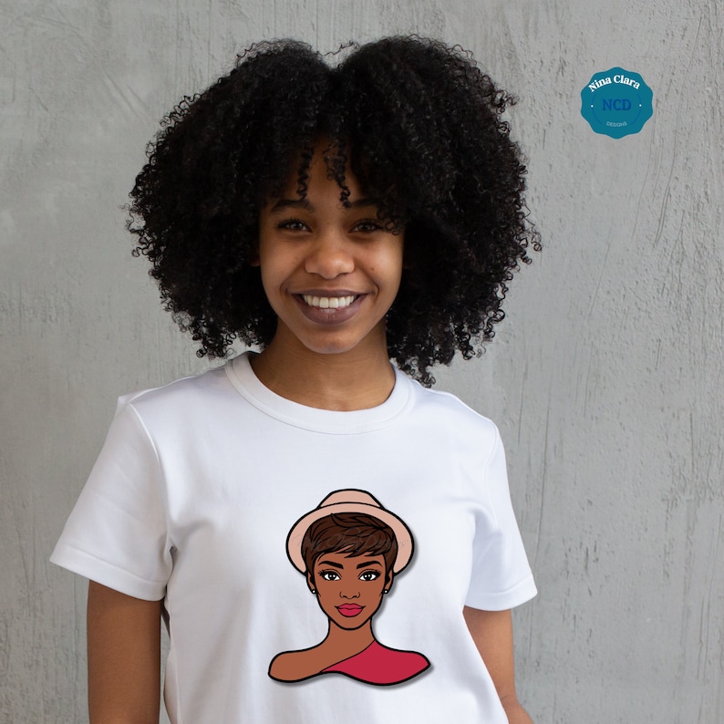 Fedora Hat SVG, Cute SVG, Woman With Pixie Hairstyle - Etsy