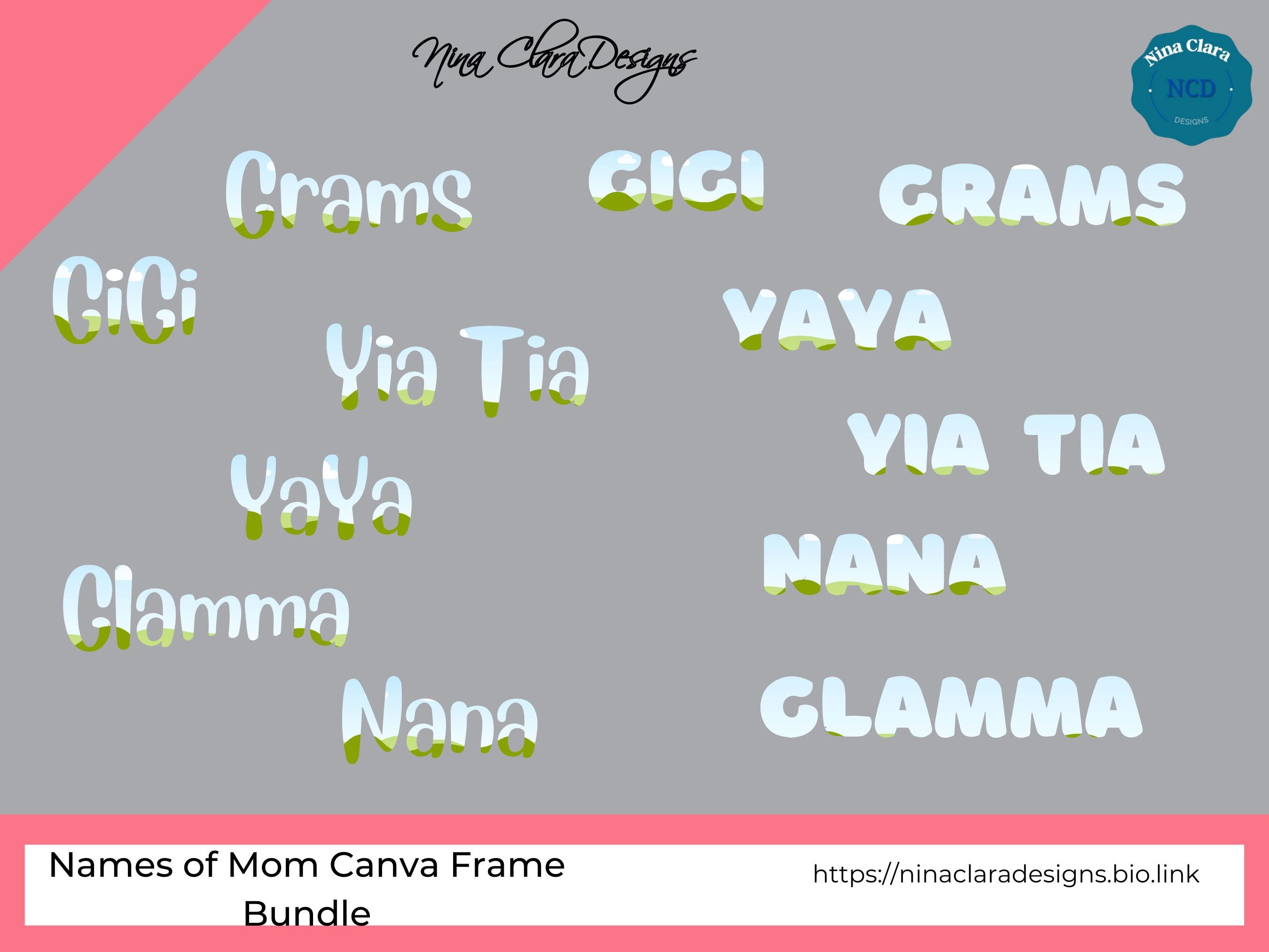 Mom Canva Template, Drag and Drop, Canva Frame Mom Letters SVG ...