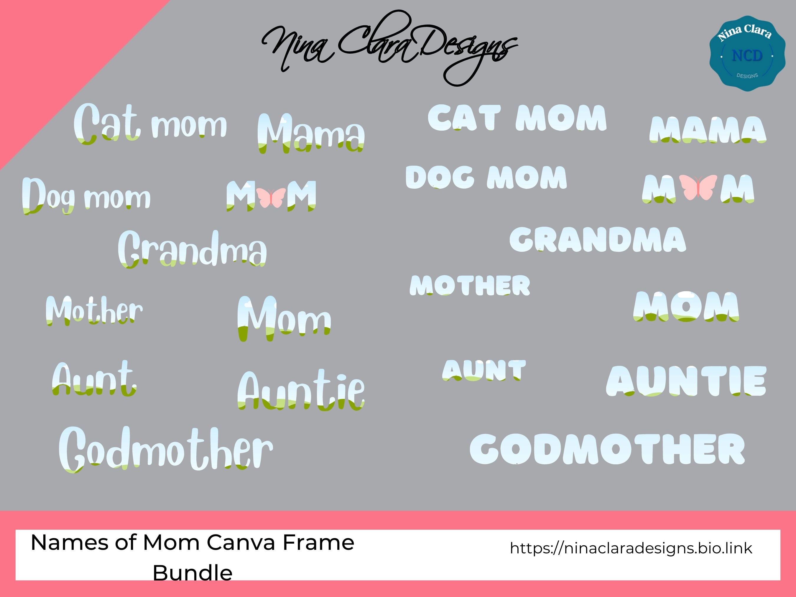 Mom Canva Template, Drag and Drop, Canva Frame Mom Letters SVG ...