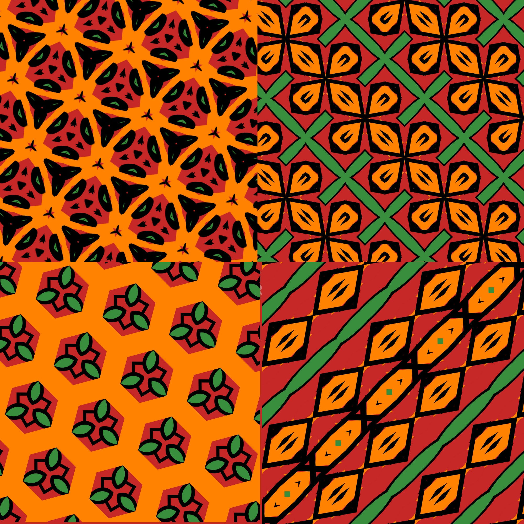 African Colors, Digital Paper Pack, Seamless for Printables, Instant ...