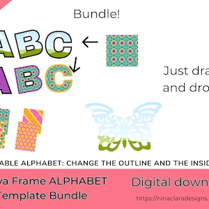 Alphabet Drag and Drop Frame Bundle - Etsy