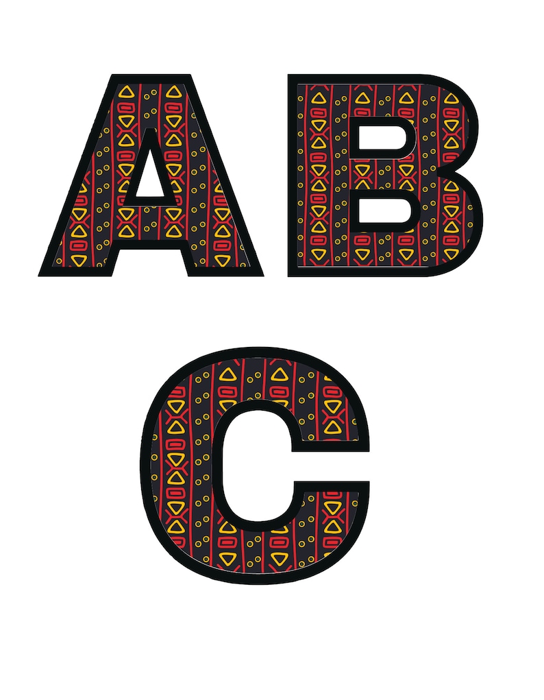 Letras del alfabeto africano: Decoración para el aula (Descarga digital ...