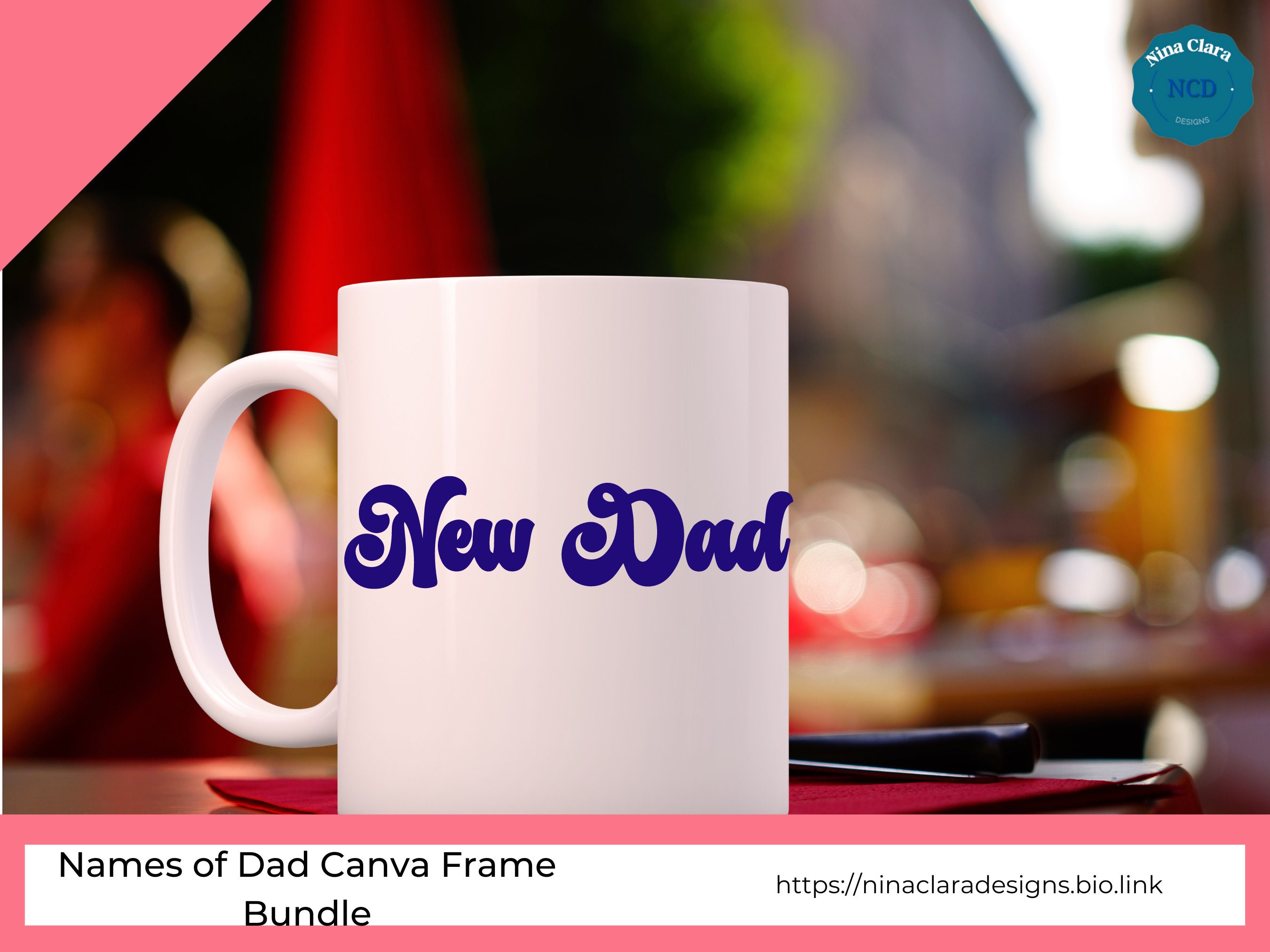 Custom Canva Frame Dad Names SVG, Dad Doodle Names, Father Drag and ...