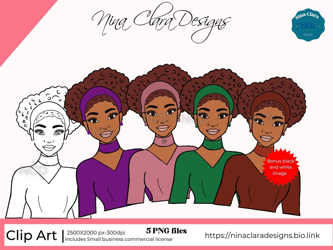 Black Girl Clipart Bundle, African American Clipart, Kids Clipart ...