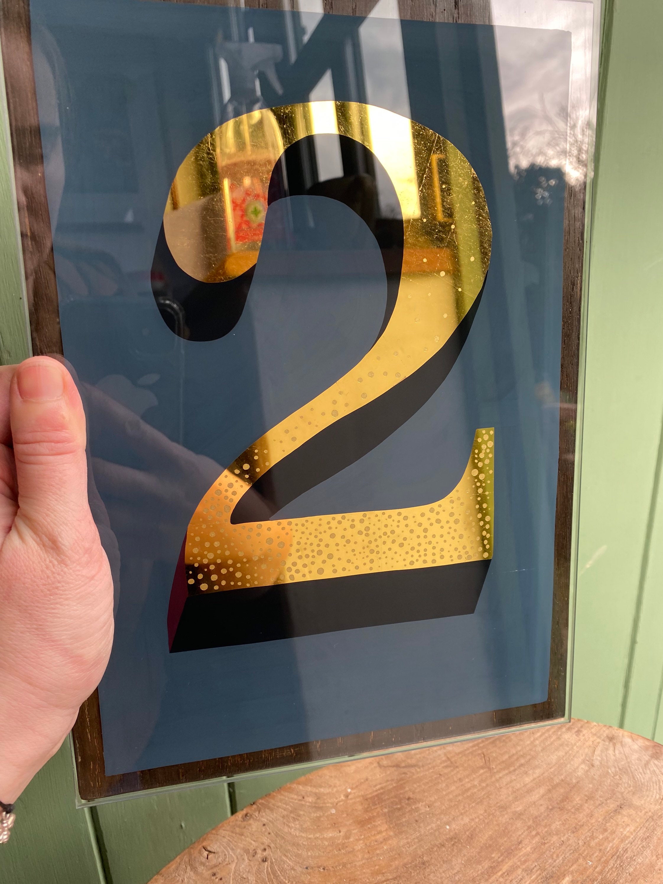 Bespoke Glass House Number Sign. - Etsy