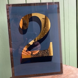 Bespoke Glass House Number Sign. - Etsy