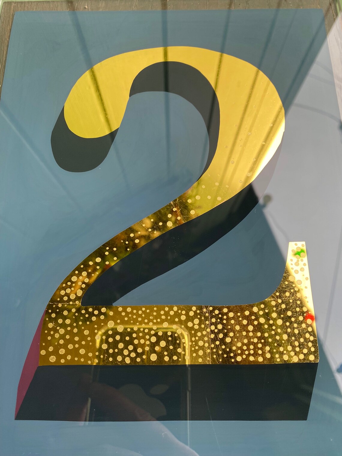 Bespoke Glass House Number Sign. - Etsy