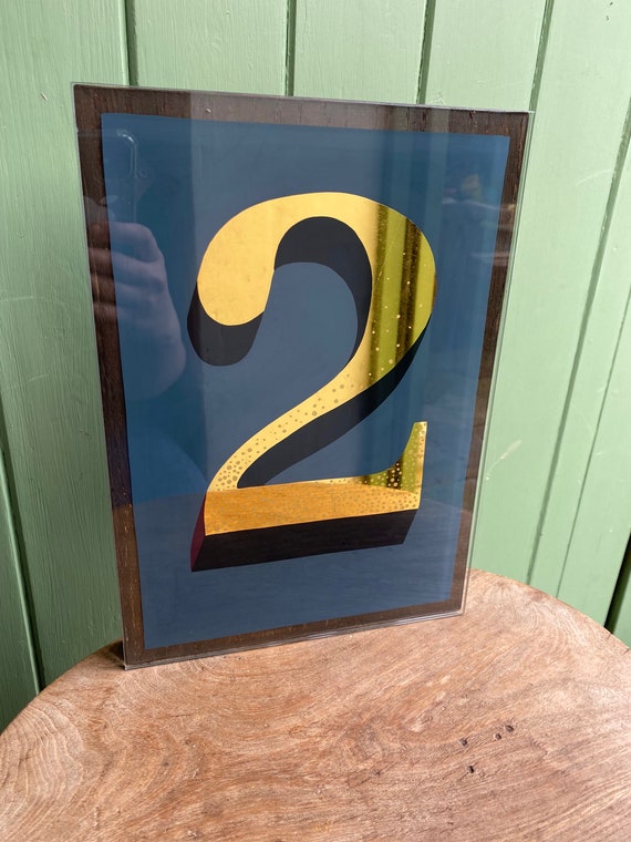 Bespoke Glass House Number Sign. - Etsy