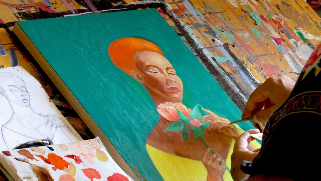 Original African American Art - Maud - Oil on Wood - World Wide ...