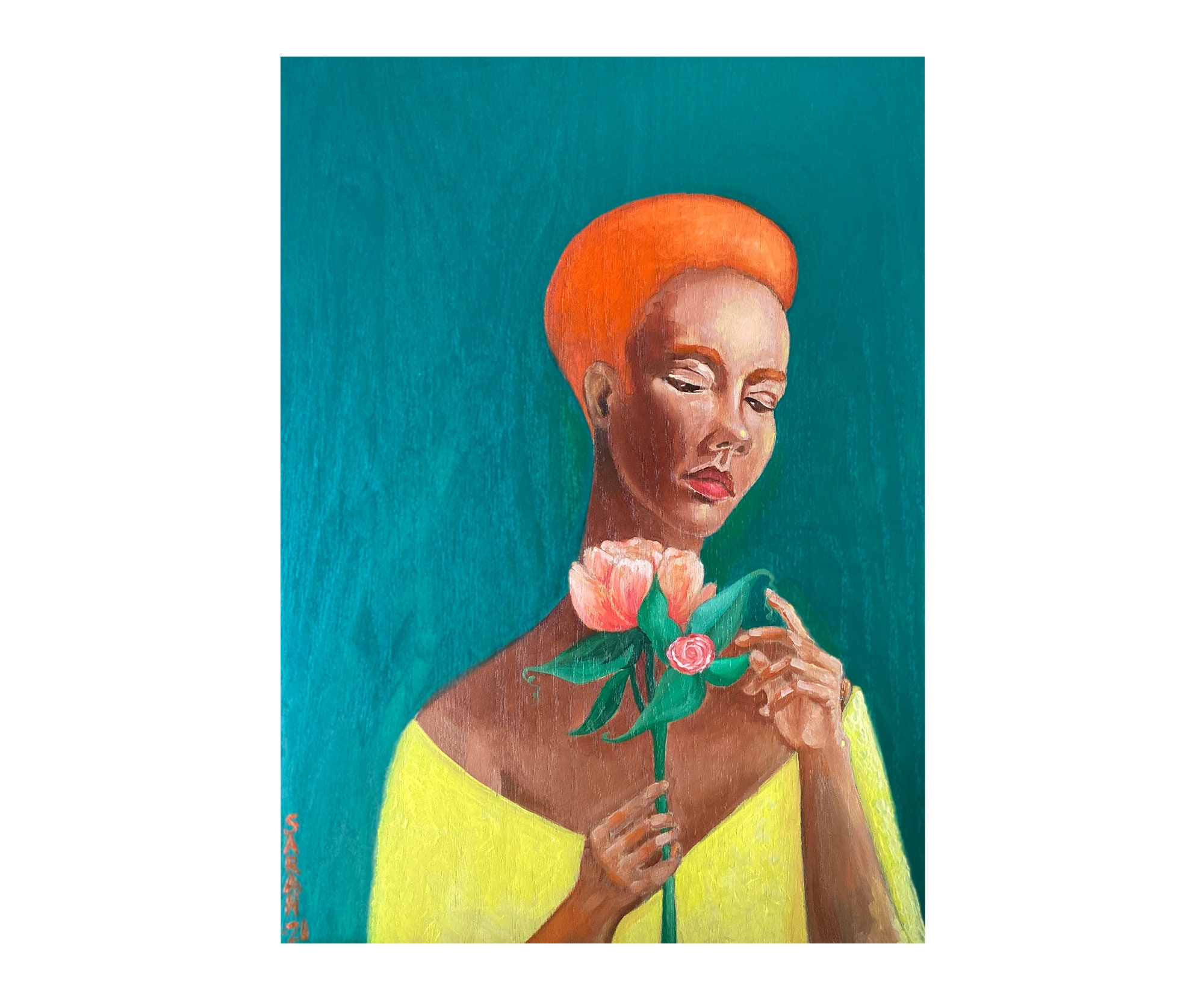 Original African American Art Maud Oil on Wood World - Etsy