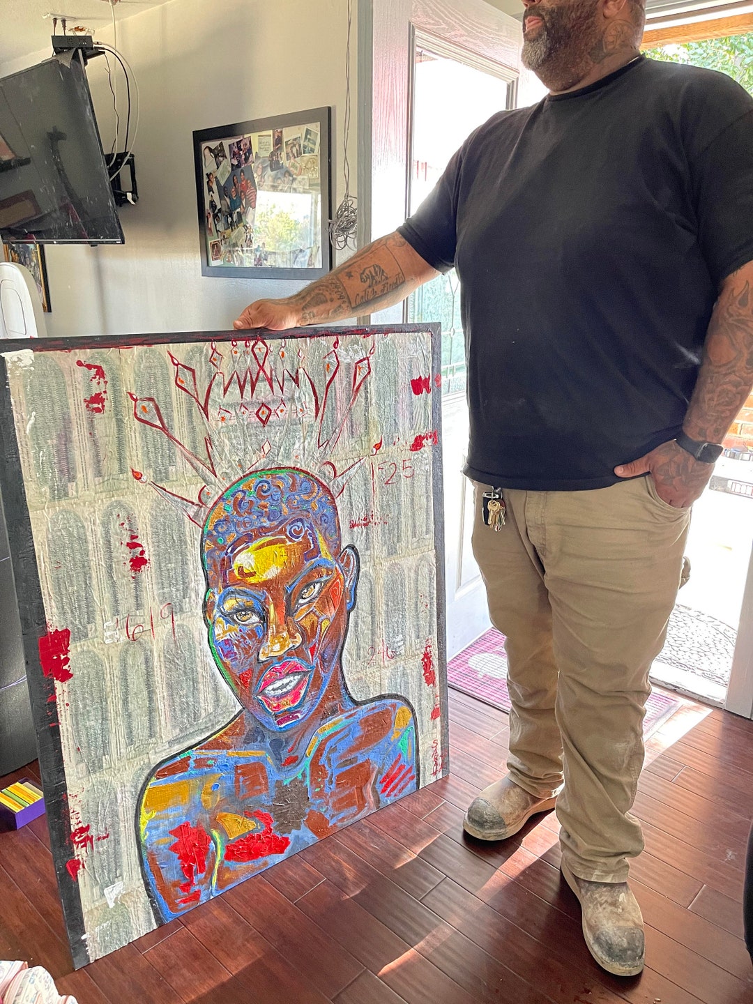 Original African American Art - Reparations Now! - Mixed Media on Wood ...