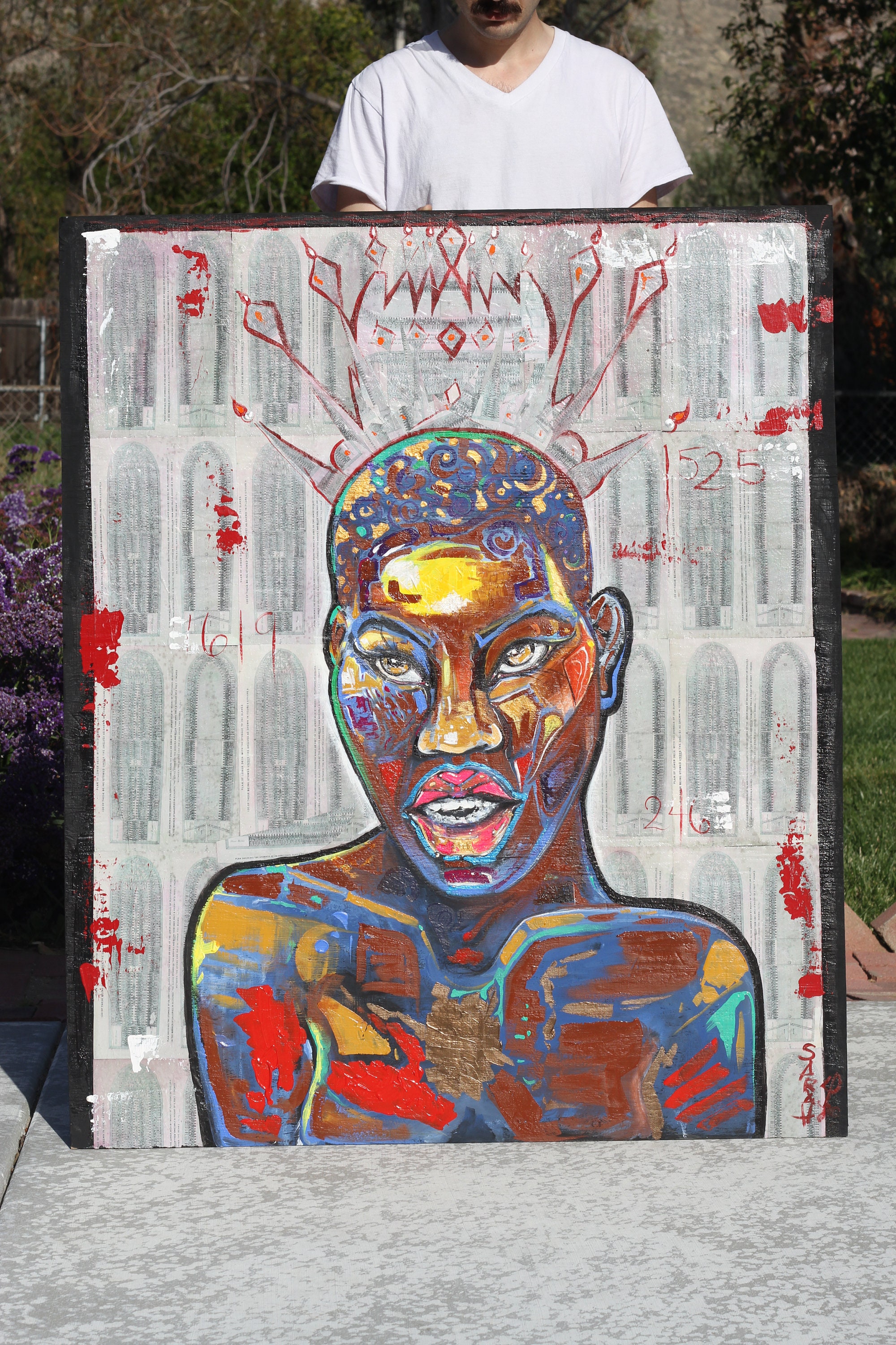 Original African American Art - Reparations Now! - Mixed Media on Wood ...