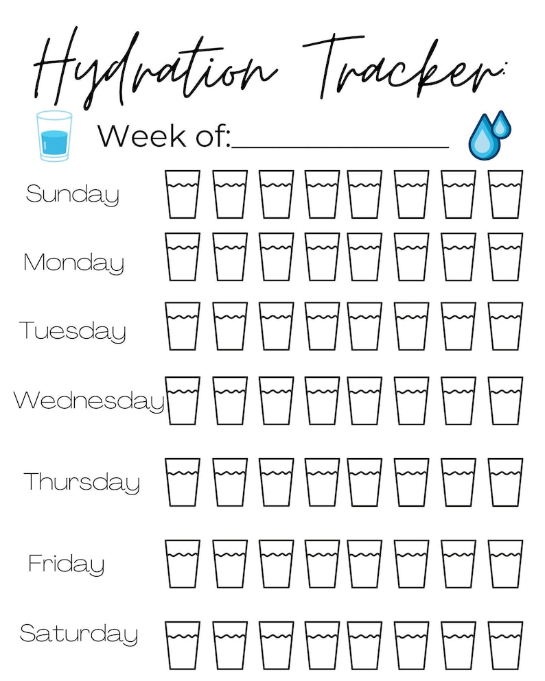 Hydration Tracker - Etsy