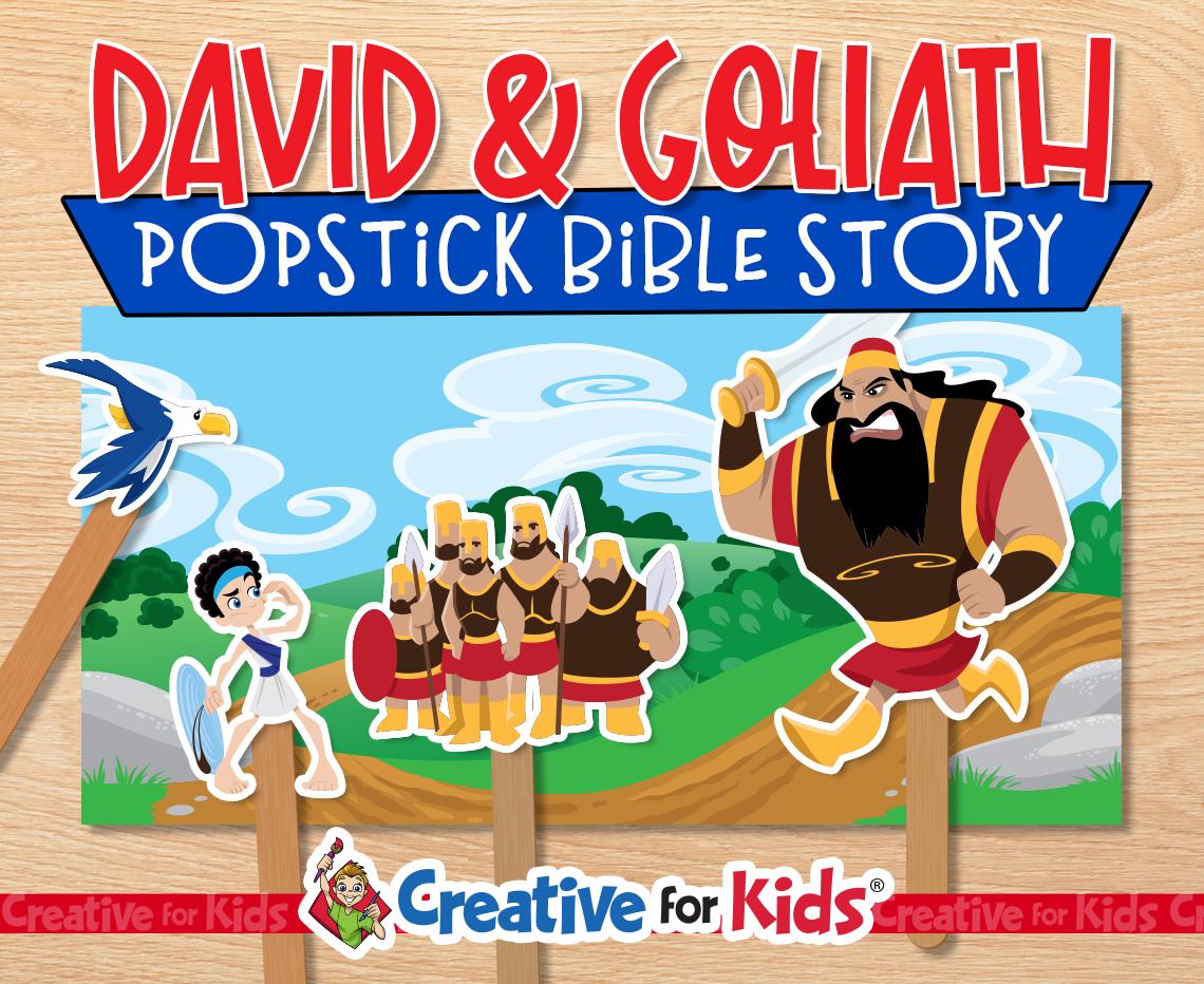 David and Goliath Sunday Bible Puppet Printable | Kids Sunday School ...