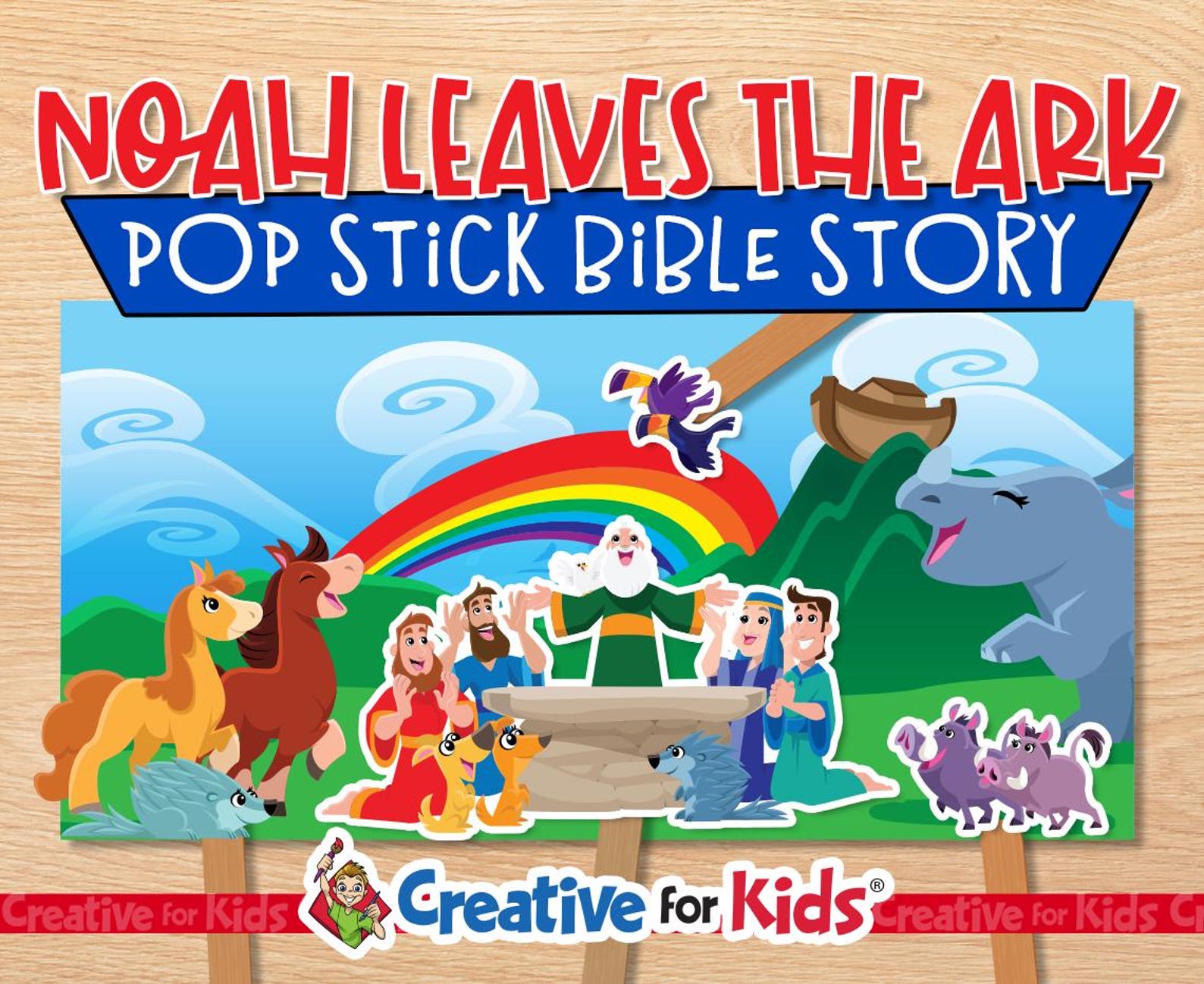 Noah's Ark Puppet Printable: Sunday School Bible Story Activity ...