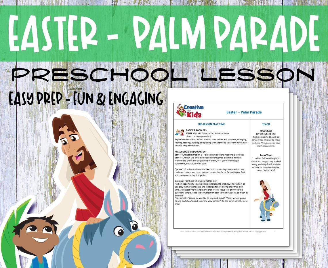 Easter Bible Story Printables for Preschool: Holy Week Activities (3 ...