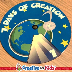 7 Days of Creation Spinner Wheel: Preschool Bible Activity (digital ...