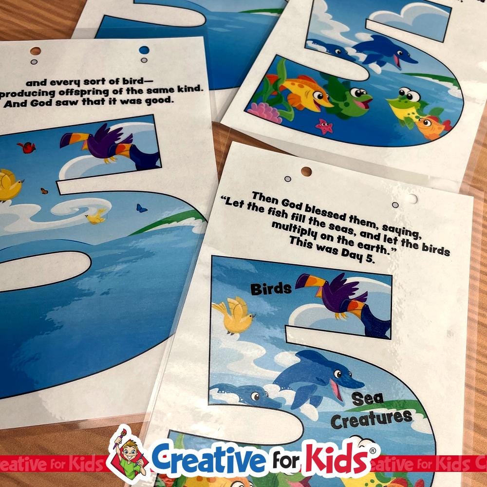 7 Days of Creation Flip Book: Bible Story Printable PDF Download for ...