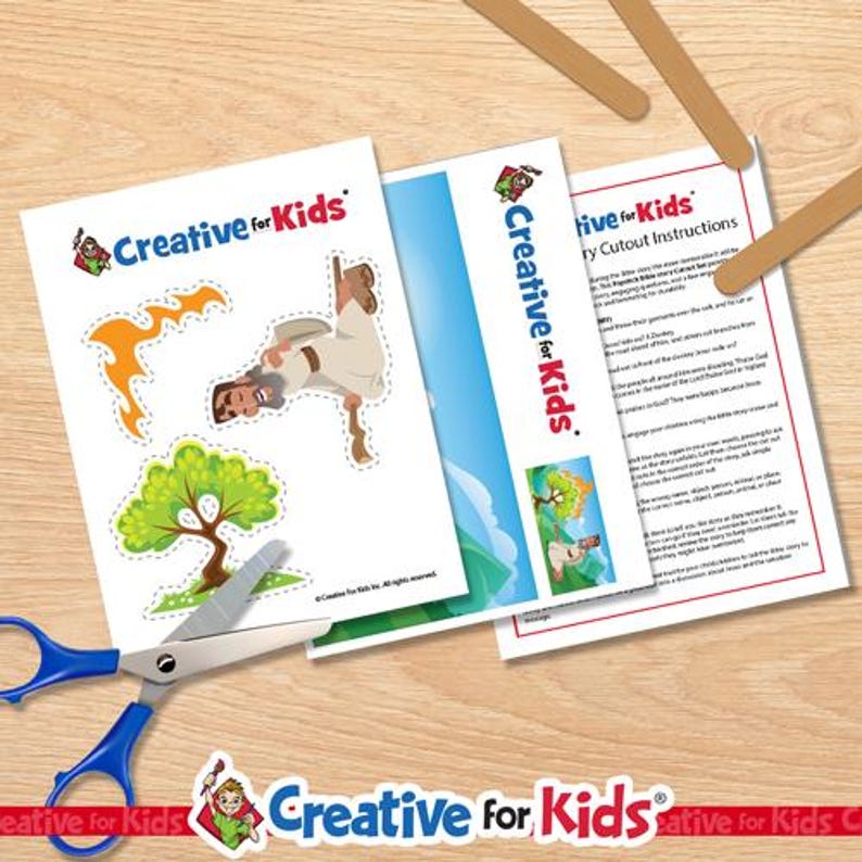 Moses and the Burning Bush Puppet Printable: Sunday School Bible Lesson ...