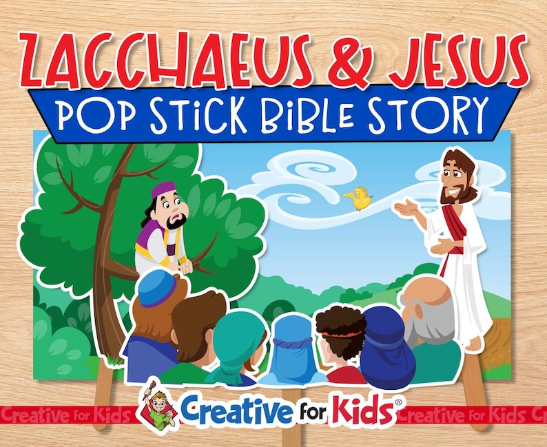 Zacchaeus Bible Story Puppet Printable: Sunday School Activity (digital ...