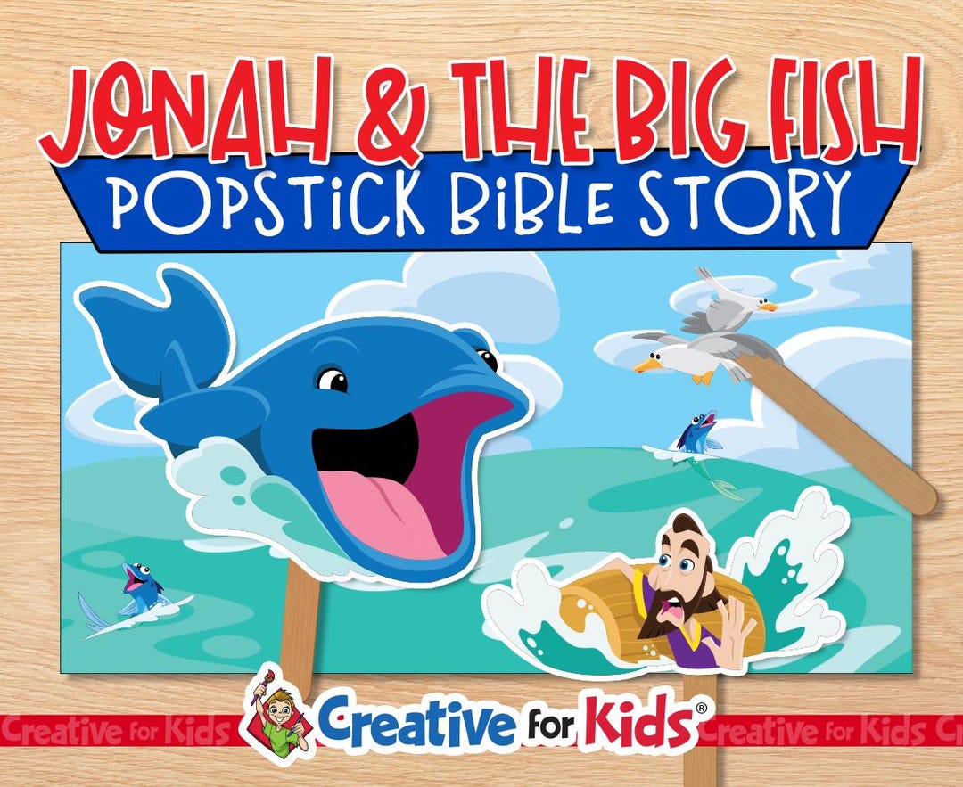 Jonah and the Whale Bible Story Puppets: Sunday School Printable ...