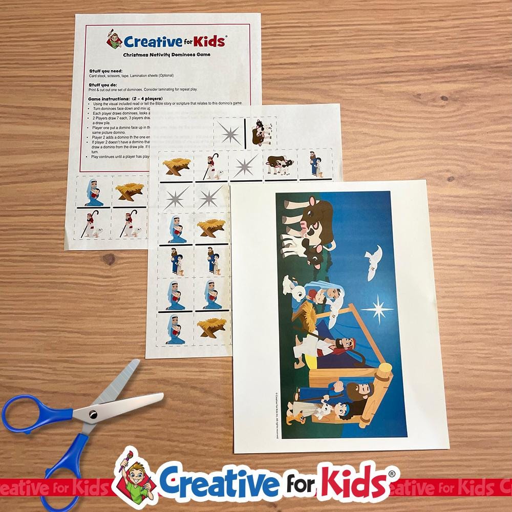 Nativity Domino Game: Bible Printable for Kids (digital Download) - Etsy