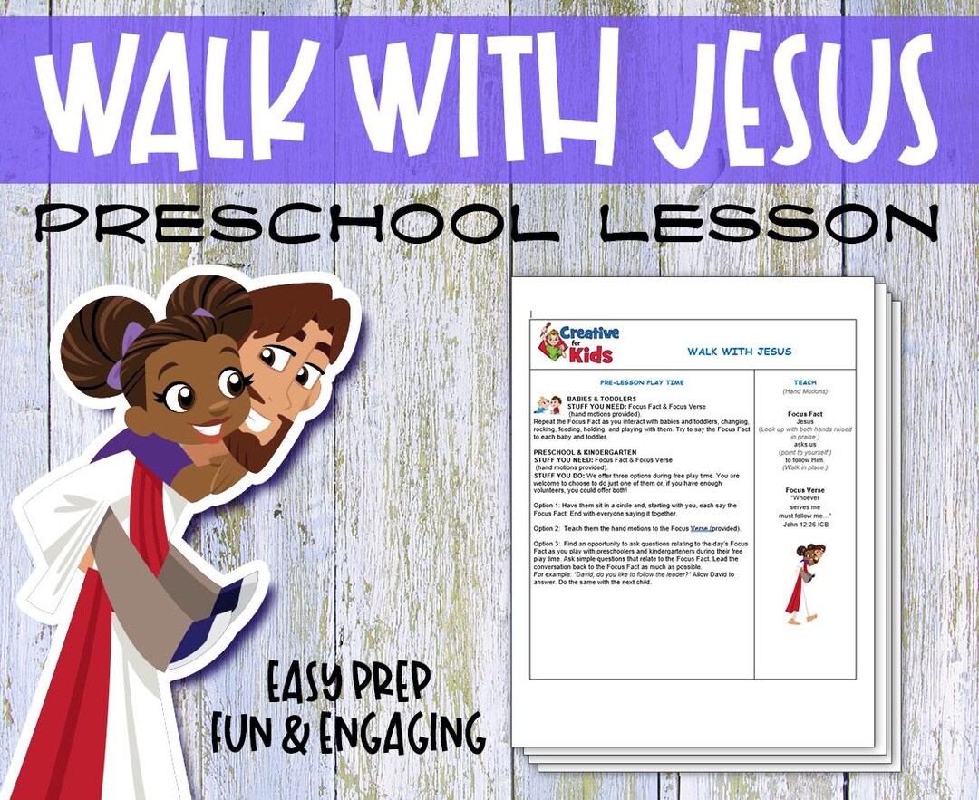 Walk With Jesus Preschool Lesson: Bible Stories & Activities (ages 2-6 ...