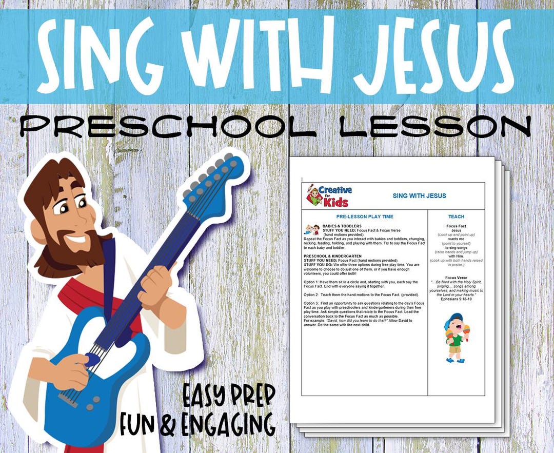 Sing With Jesus Preschool Lesson - Toddler Bible Activities & Stories ...