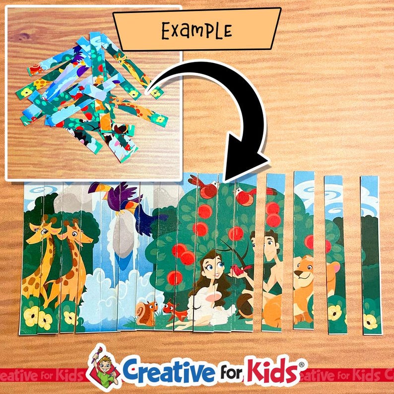 7 Days of Creation God Made the World Puzzle: Digital Bible Printables ...