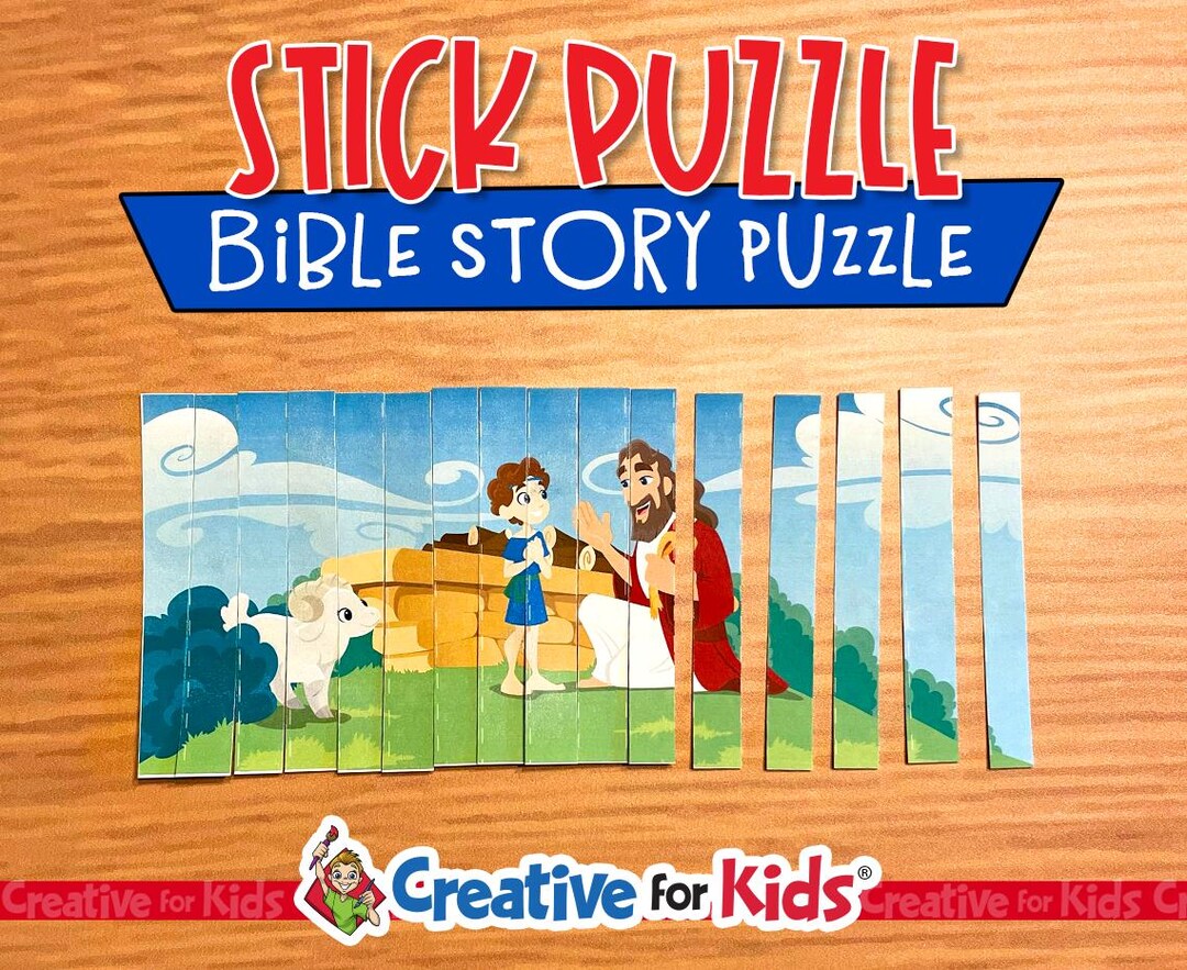 Abraham and Isaac Stick Puzzle: Bible Story Printable (digital Download ...