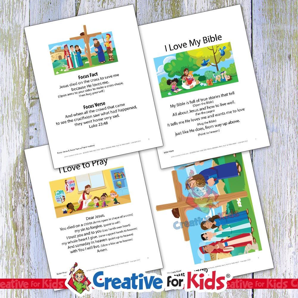 Easter Bible Story Printables for Preschool: Holy Week Activities ...